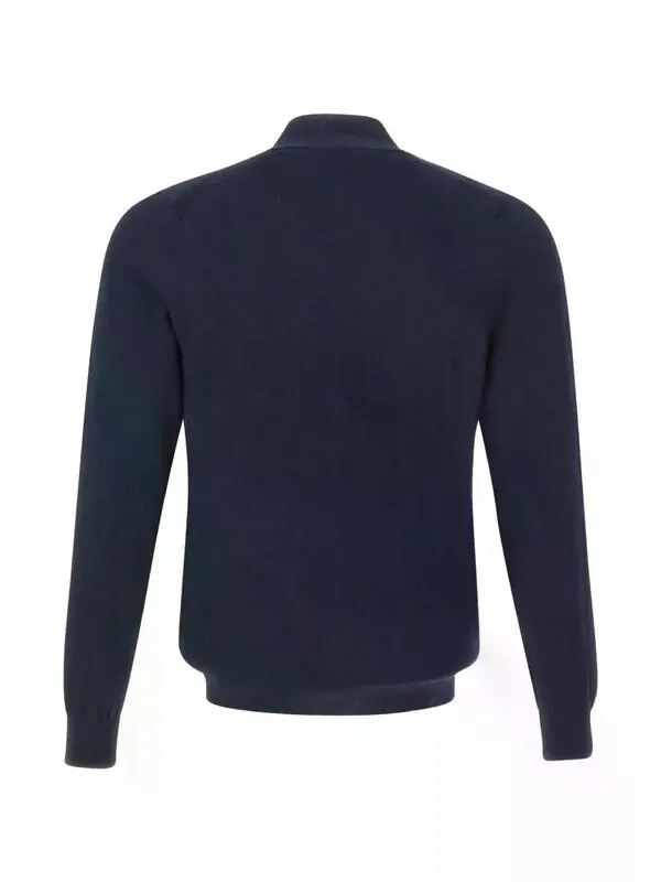 DIKTAT Zip-up Ribbed-trim Sweater