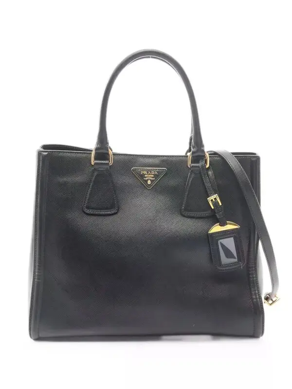 Prada 2000s Galleria Saffiano Leather Tote Bag - Black