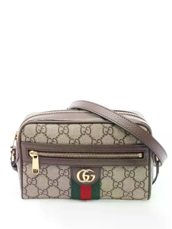 Gucci 2020s Ophidia Gg Supreme Mini Shoulder Bag - Neutrals