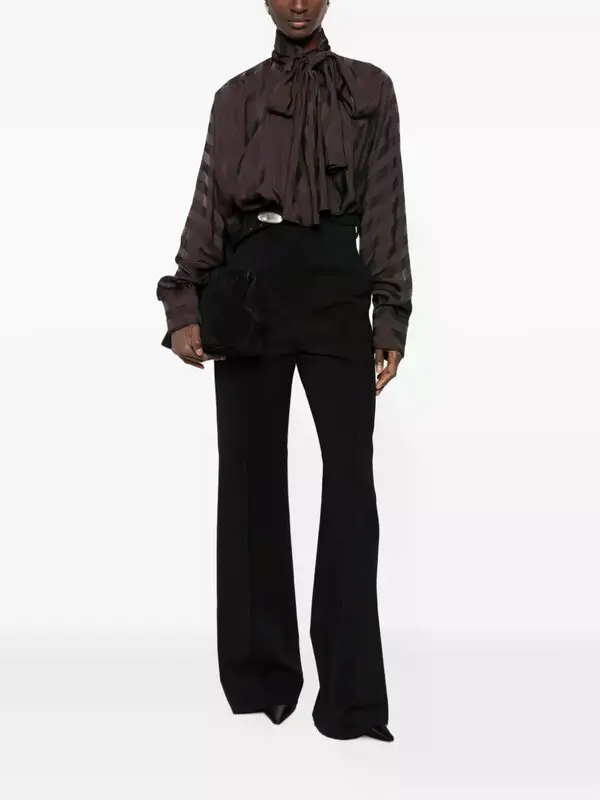 Sportmax Volonta High-waisted Wide-leg Trousers - Black