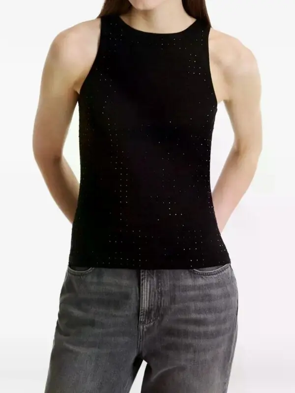 Marella Rhinestone-embellished Sleeveless Top