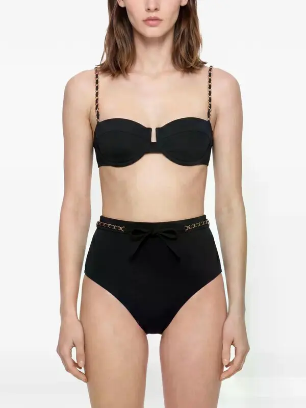 Zimmermann Roselight Chain-link Strap Bikini Top