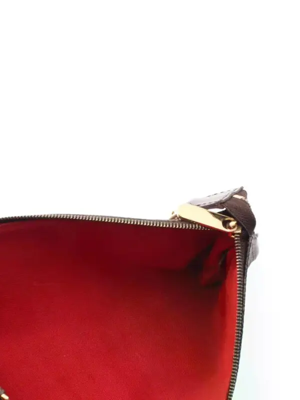 LOUIS VUITTON Damier Ebene Eva Pochette Two-way Handbag - Brown