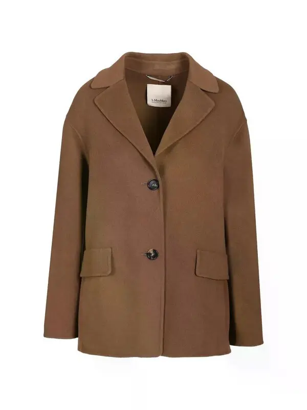 Max Mara V-neck Single-breasted Wool Jacket - Brown