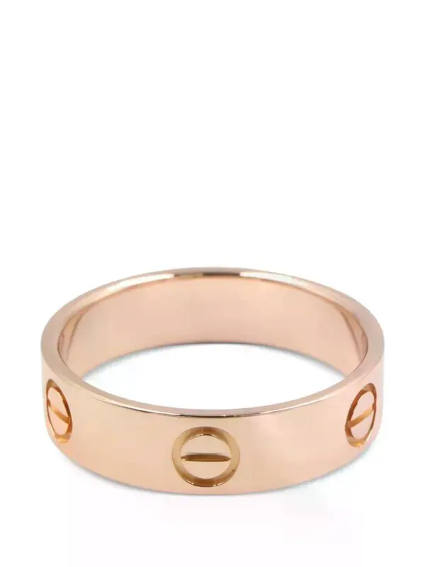 Cartier 18kt Rose Gold Screw Motif Band Ring - Pink