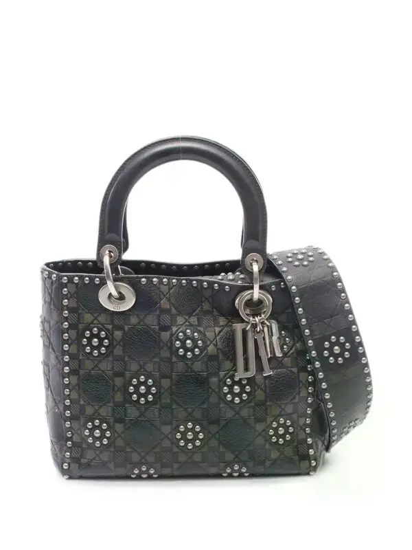 Dior 2000s Lady Studded Handbag - Black