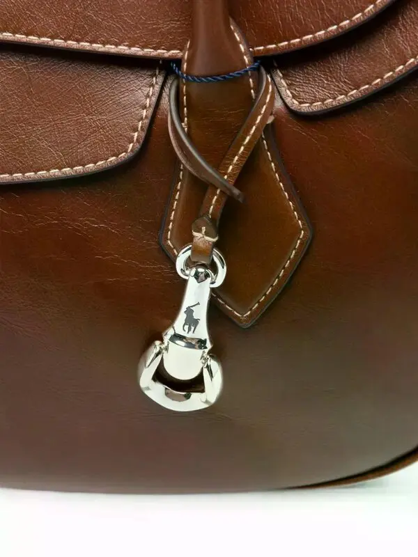 Polo Ralph Lauren Large Leather Shoulder Bag - Brown