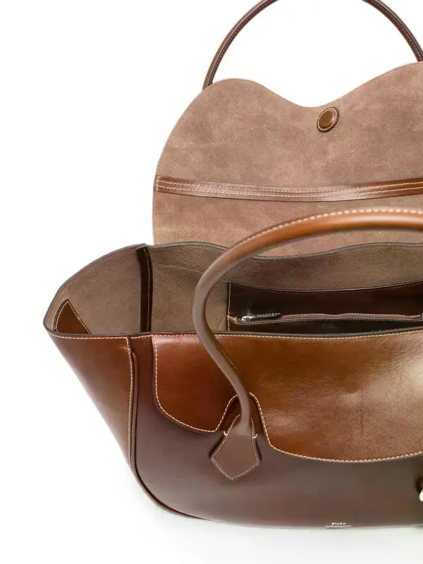 Polo Ralph Lauren Large Leather Shoulder Bag - Brown