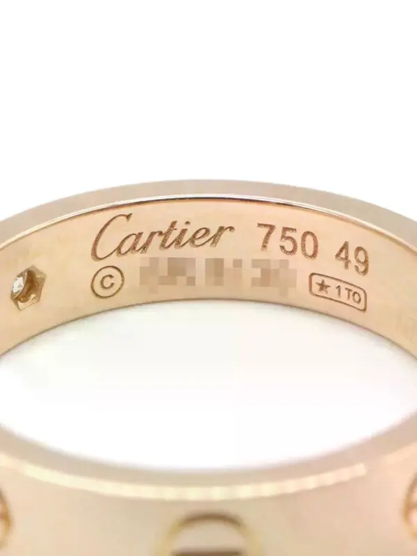 Cartier 18k Rose Gold Diamond Love Ring