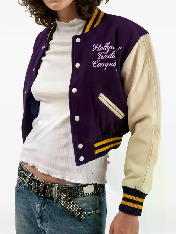 HTC LOS ANGELES College Logo-embroidered Varsity Jacket