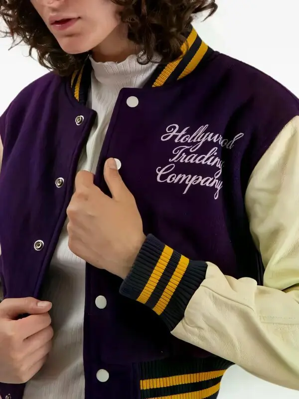 HTC LOS ANGELES College Logo-embroidered Varsity Jacket