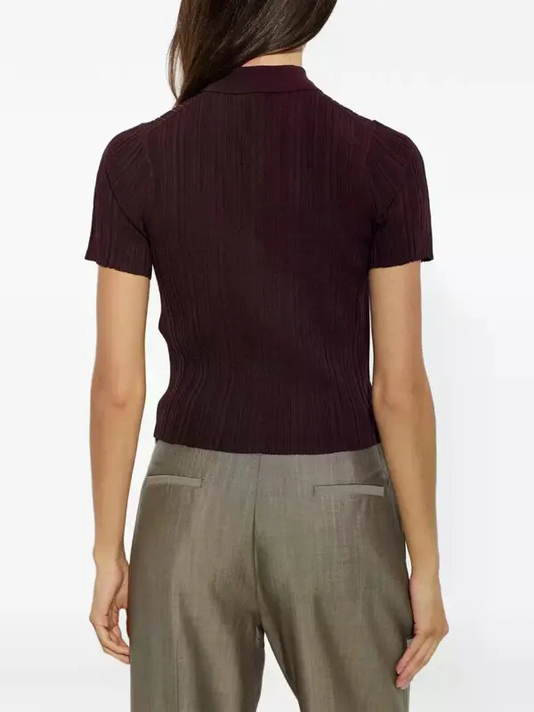 Victoria Beckham Ribbed Short-sleeve Cardigan