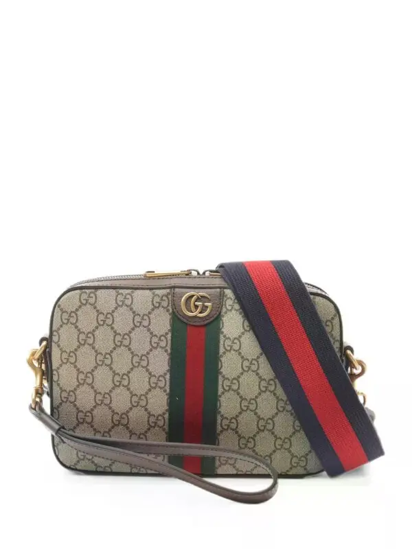 Gucci 2020s Gg Canvas Web-stripe Cross Body Bag