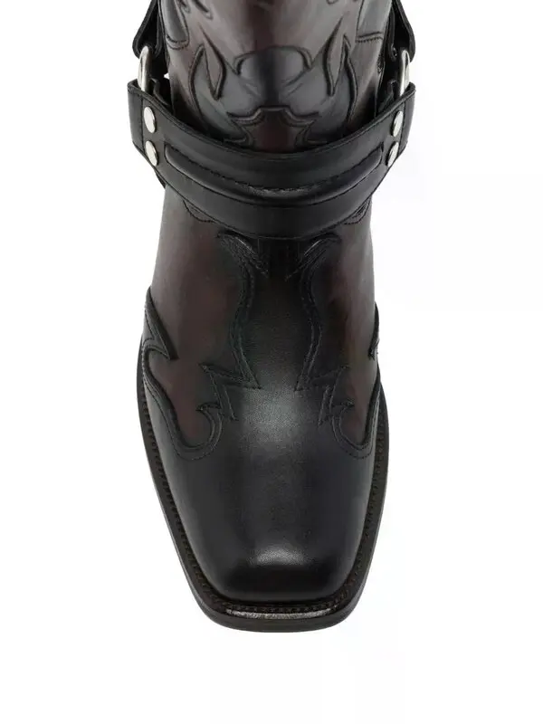 Versace Embroidered Harness Boots