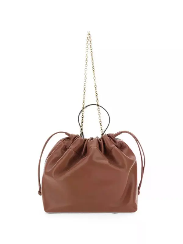 Chloé Small Drawstring Leather Shoulder Bag - Brown