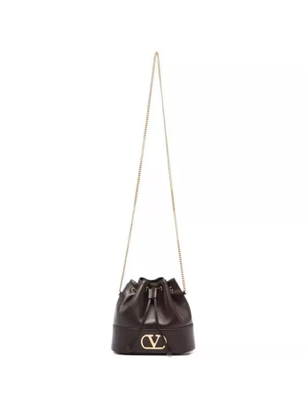 Valentino Garavani Bucket Bag With Chain Strap - Brown