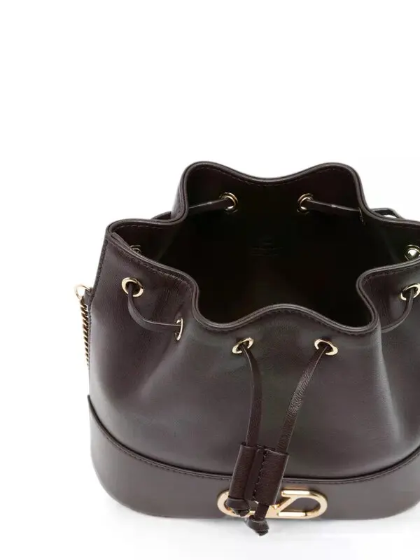 Valentino Garavani Bucket Bag With Chain Strap - Brown
