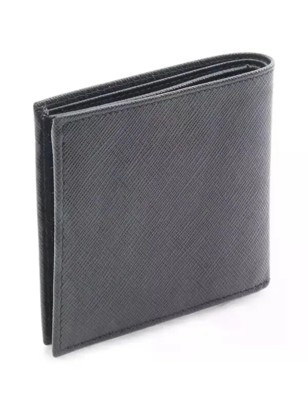 Prada 2020s Saffiano-leather Triangle Bi-fold Wallet
