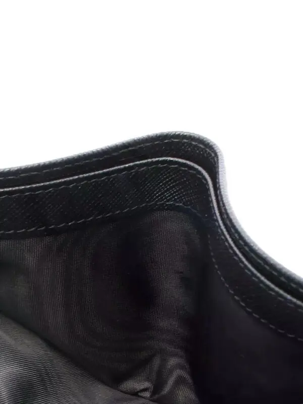 Prada 2020s Saffiano-leather Triangle Bi-fold Wallet