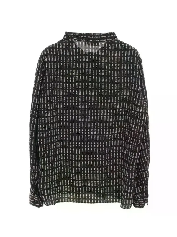 Celine Logo-print Silk Shirt