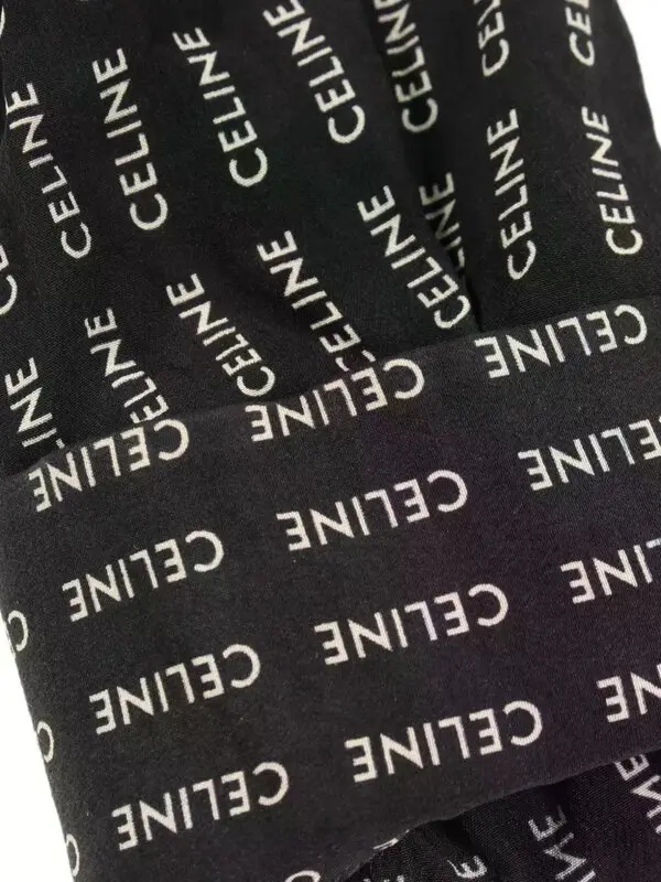 Celine Logo-print Silk Shirt