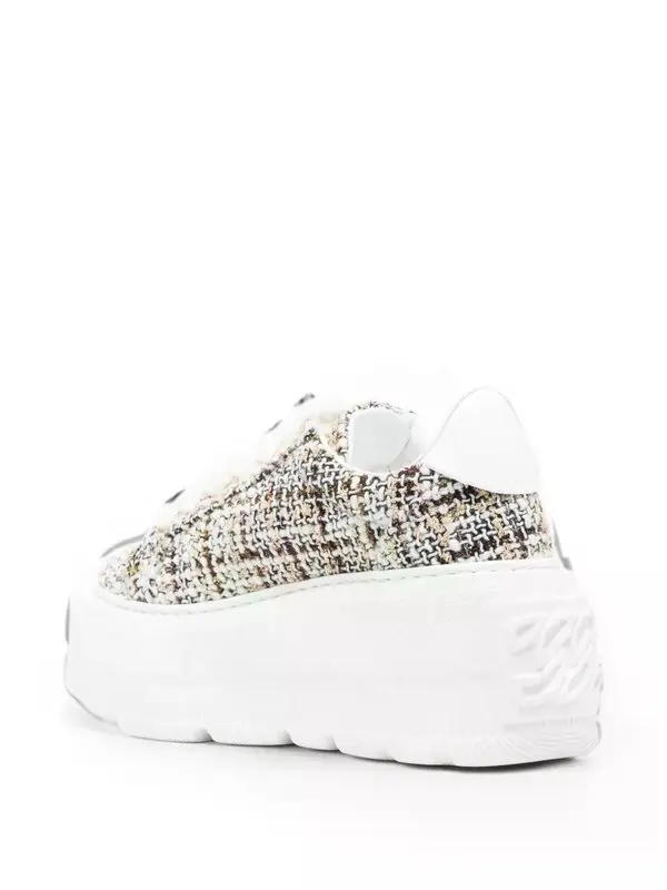 Casadei Tweed Platform Sneakers