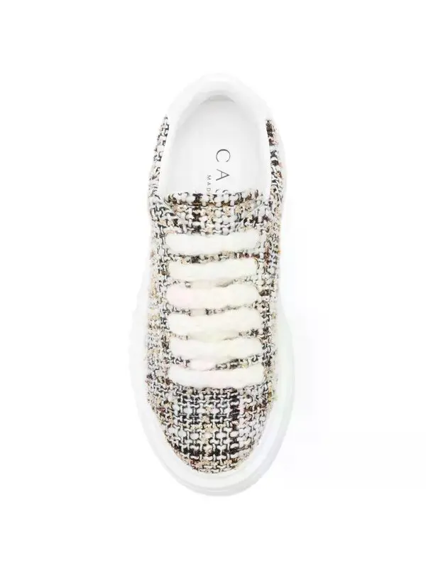 Casadei Tweed Platform Sneakers