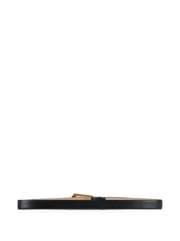 Elisabetta Franchi Leather Belt With Golden Metal Logo Details