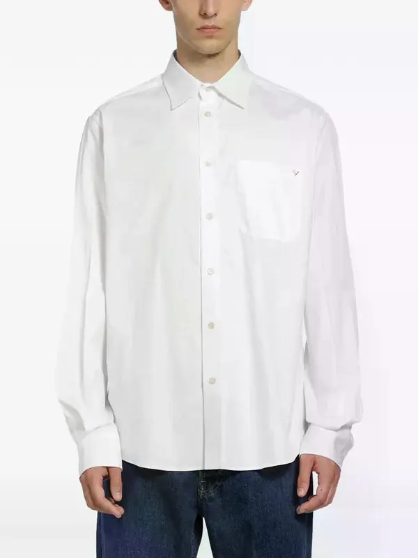 Valentino Garavani Vgold Cotton Oxford Shirt - White