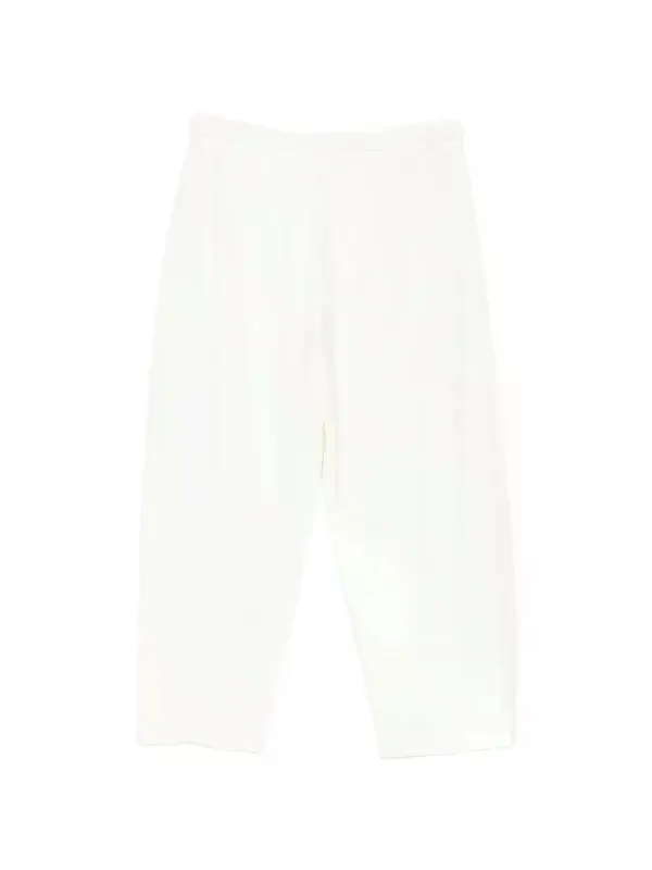 Liviana Conti Pressed-crease Button-detail Trousers - Neutrals