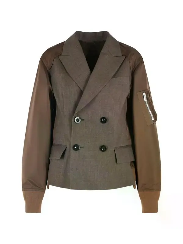Sacai Double-breasted Panelled Jacket