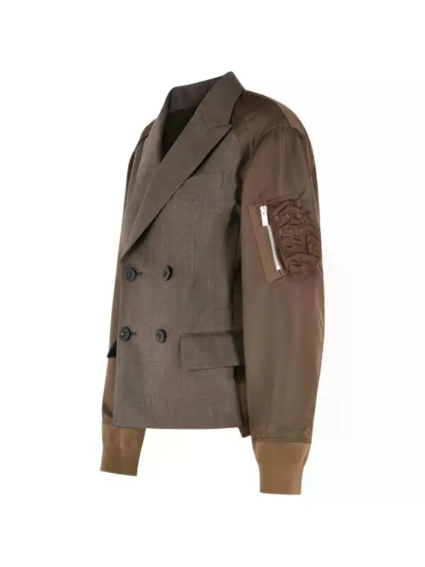 Sacai Double-breasted Panelled Jacket