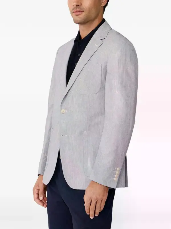 HACKETT LONDON Ascot Ticking-stripe Single-breasted Blazer