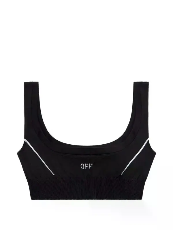 Off-White Off Stamp Seamless Bra - Black