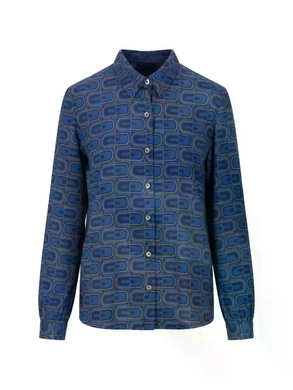 LAURA URBINATI Geometric Print Long-sleeved Shirt