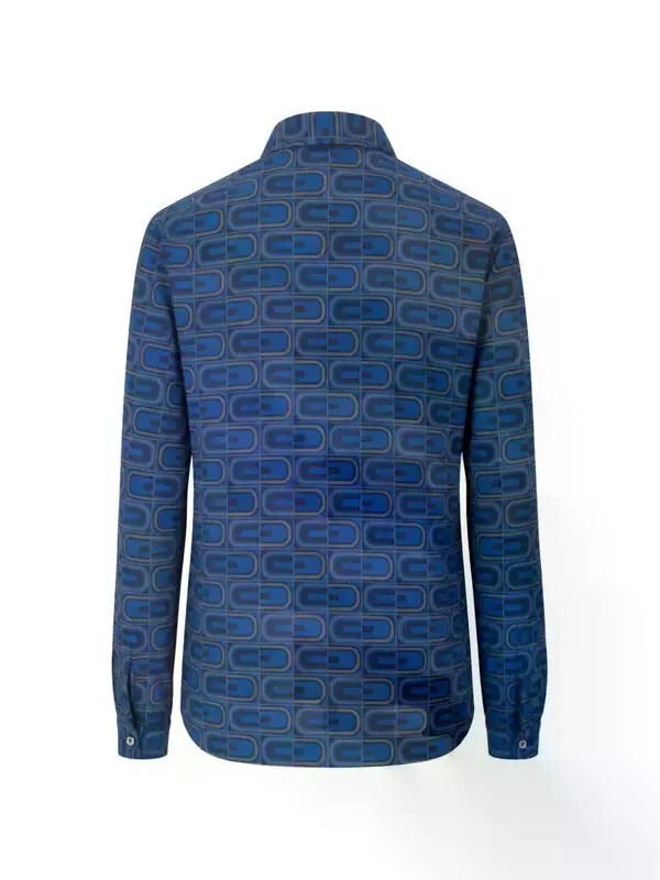 LAURA URBINATI Geometric Print Long-sleeved Shirt