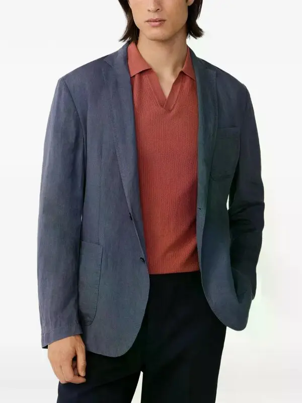 HACKETT LONDON Notch-lapel Patch-pocket Blazer