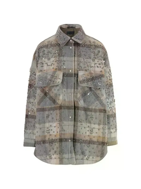 Stella McCartney Check-pattern Embroidered Jacket