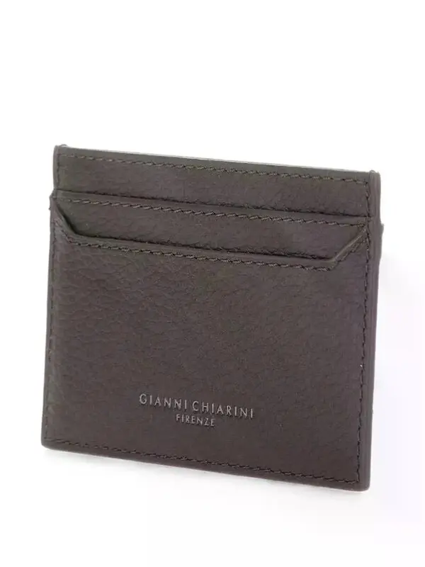 GIANNI CHIARINI Hammered Leather Card Holder