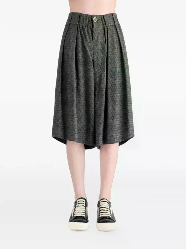 UMA WANG Geometric-pattern Pleated Trousers