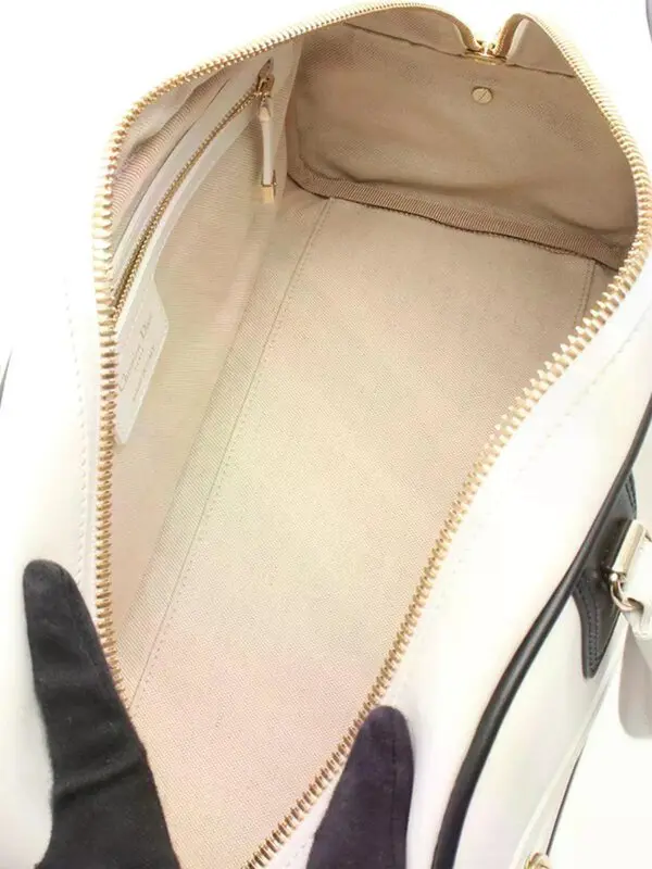Dior 2022 Medium Leather Vibe Bowling Bag Satchel