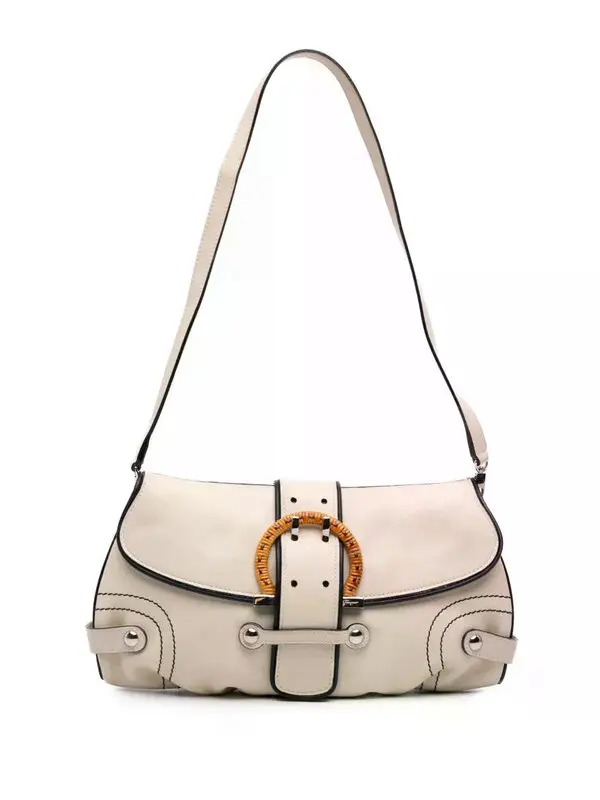 FERRAGAMO Leather Gancini Flap Shoulder Bag