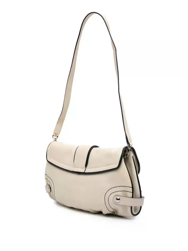 FERRAGAMO Leather Gancini Flap Shoulder Bag