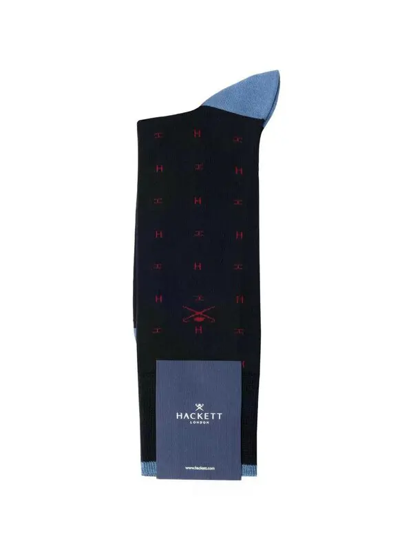 HACKETT LONDON Logo-patterned Mercerised Socks