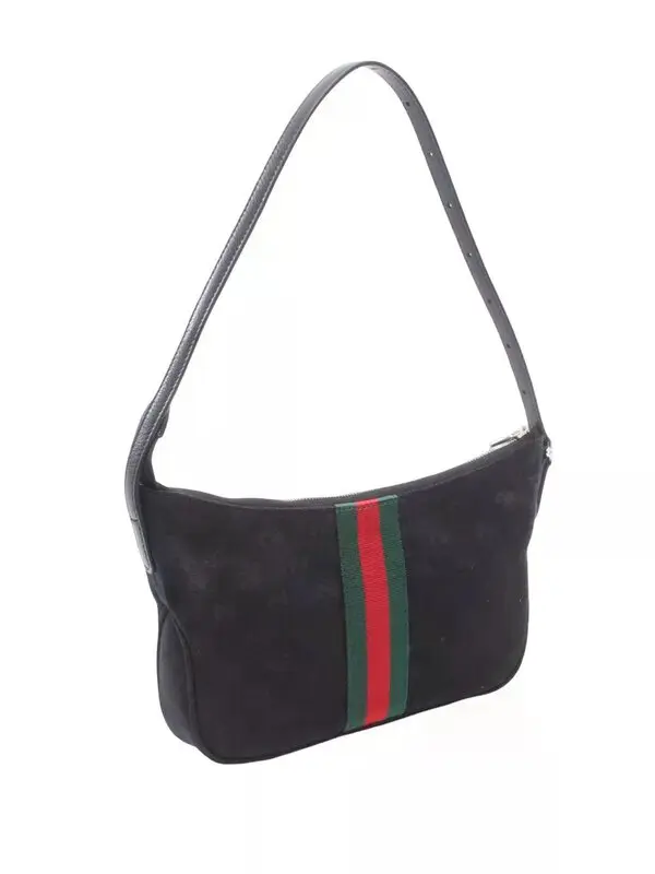 Gucci 20th Century Small Gg Canvas Lunetta Satchel - Black