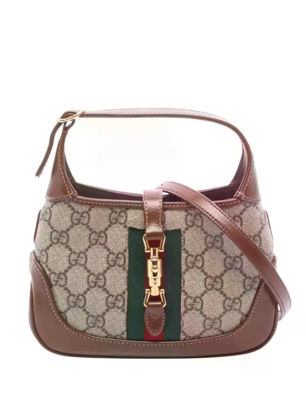 Gucci 2016-2026 Mini Gg Supreme Web Jackie 1961 Crossbody Bag - Neutrals