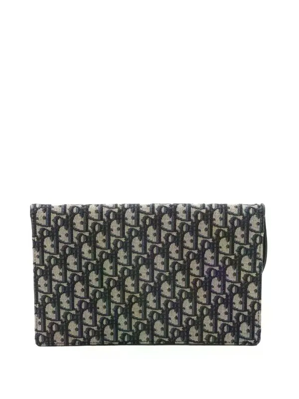Dior 2000-2026 Oblique Canvas Saddle Clutch Bag