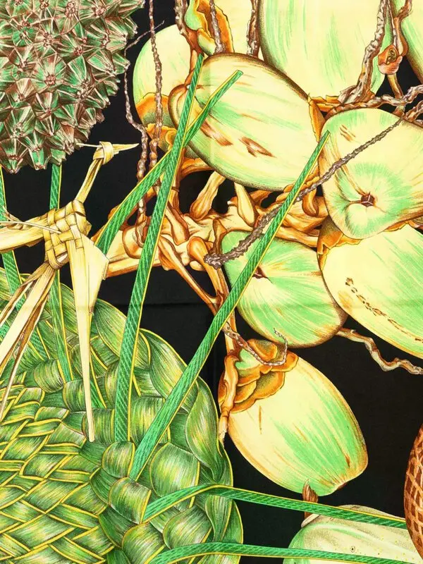 Hermès 1994 Jardin Creole Silk Scarf 90 Scarves