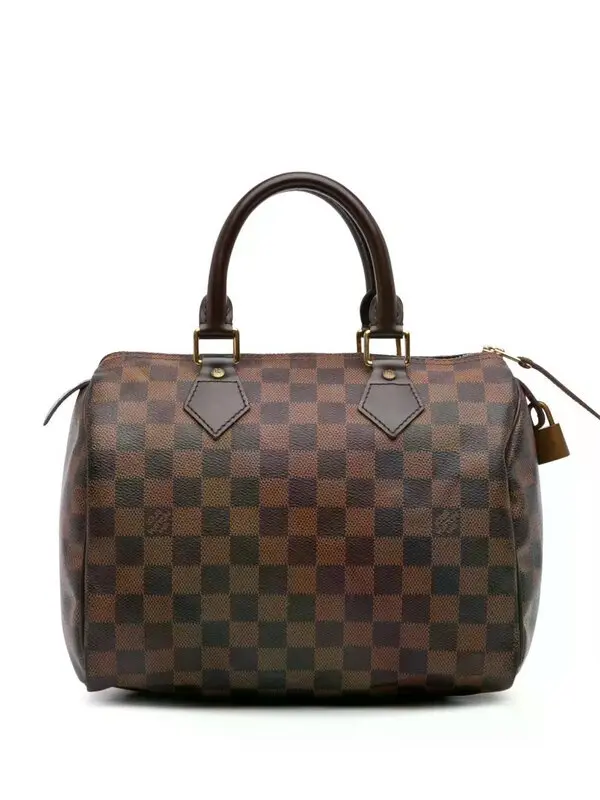 LOUIS VUITTON 2014 Damier Ebene Speedy 25 Boston Bag