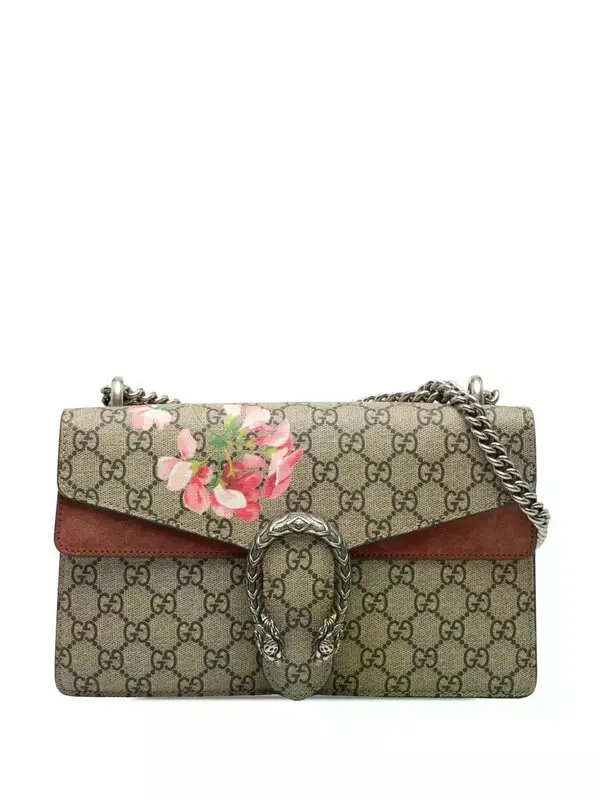 Gucci 2016-2026 Medium Gg Supreme Blooms Dionysus Shoulder Bag - Neutrals